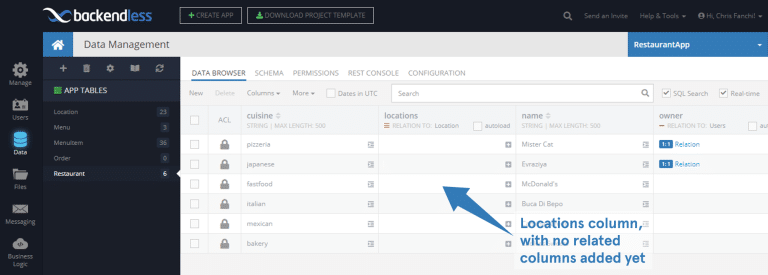 How to Create Relationships Between Objects Using Backendless Console