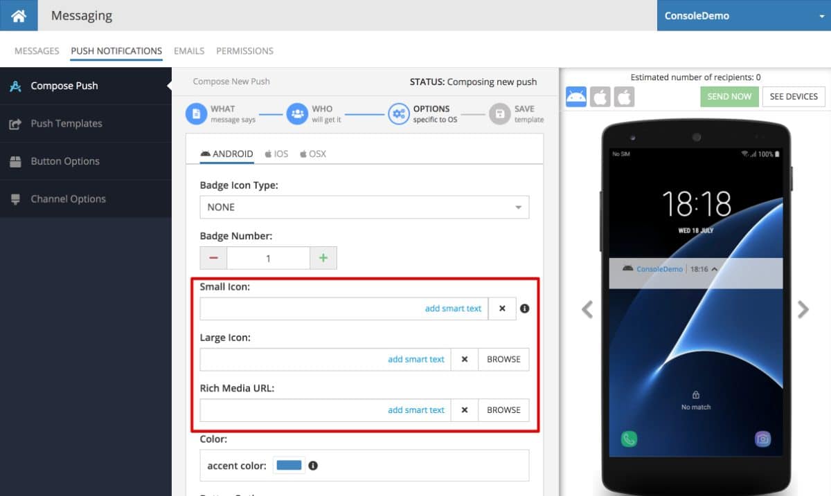 Personalize Push Notification Images With Smart Text | Backendless