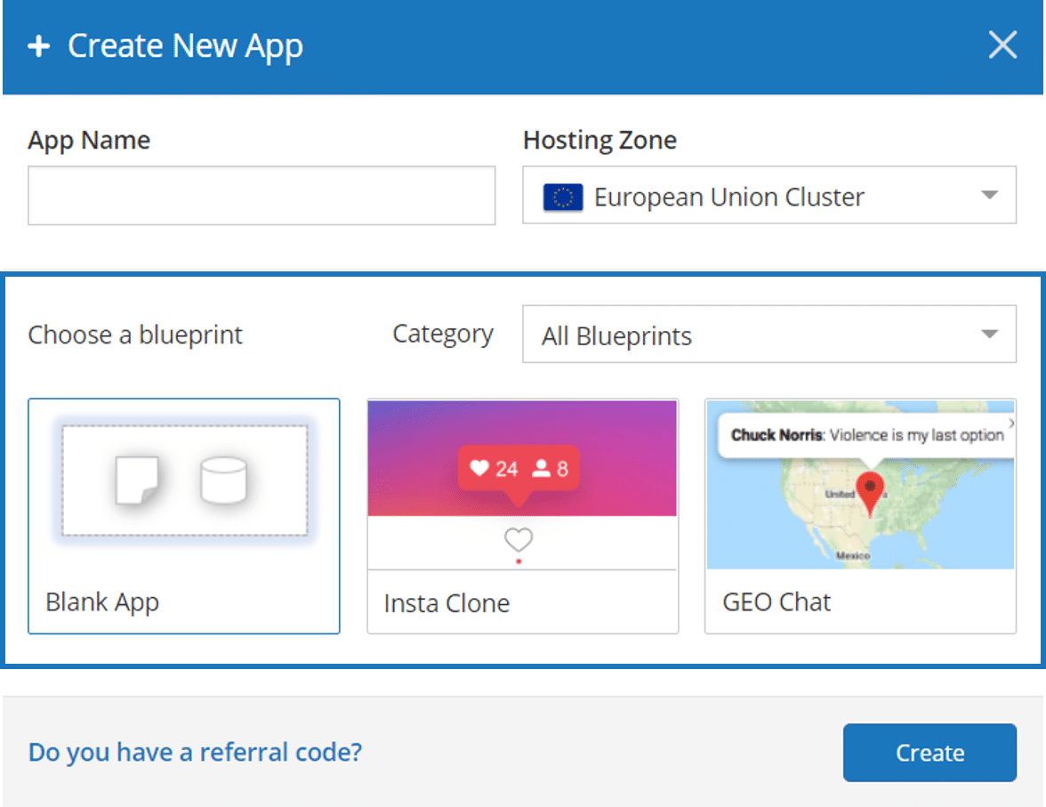 Introducing App Blueprints Backendless Mobile Platform