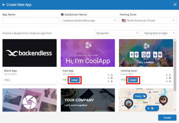 Point, Click, Launch - Instant Apps With App Blueprints | Backendless