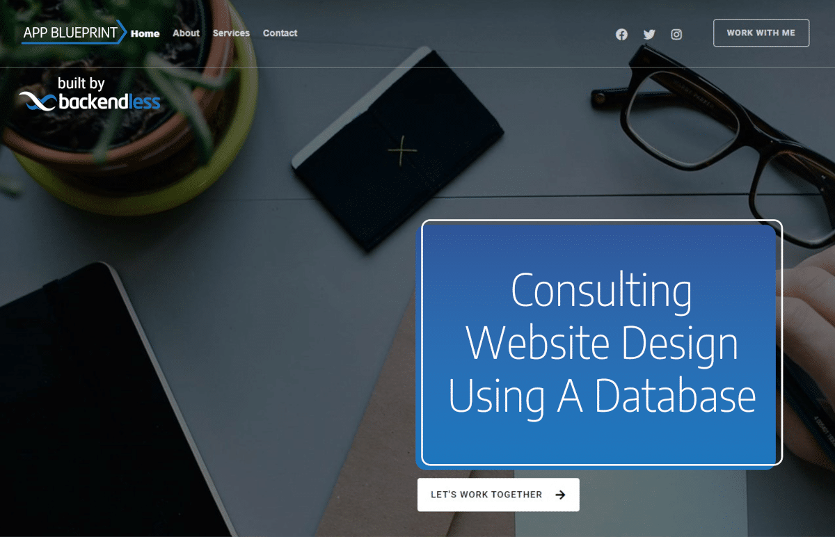 Free Consulting Website Design Featuring A Built-In Database CMS