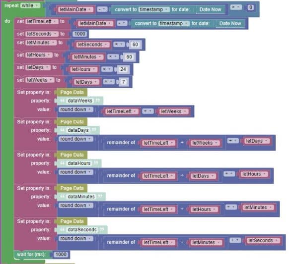 Countdown Timer Clock App Blueprint | Backendless
