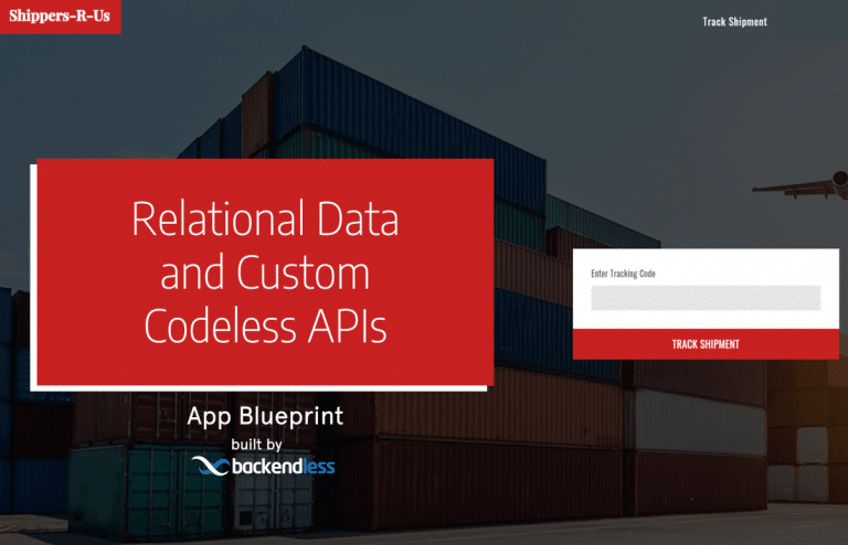 Relational Data And Custom Codeless APIs App Blueprint