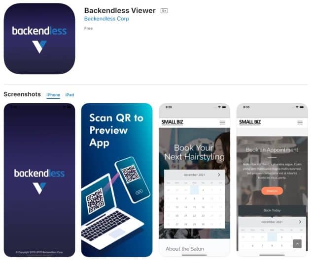 Backendless Viewer - Your UI Builder App Live On Mobile | Backendless