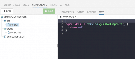 Custom UI Components in Backendless UI Builder
