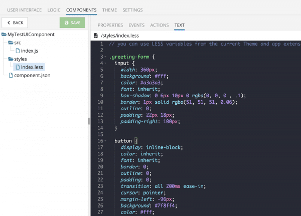 Custom UI Components in Backendless UI Builder