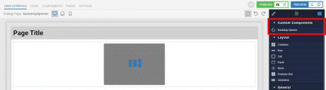 Backdrop Spinner Component | Backendless Marketplace