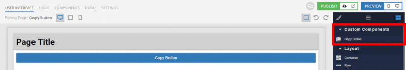Copy Button Component | Backendless Marketplace