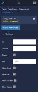 Draggable List Component | Backendless Marketplace