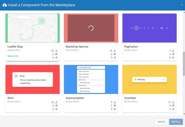 Pagination Component | Backendless Marketplace