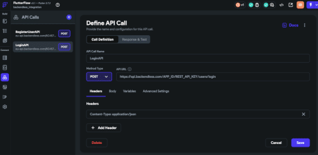 How To Integrate A FlutterFlow App With A Backendless Backend