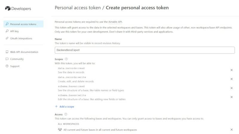 Import Airtable Data Into Backendless | Backendless