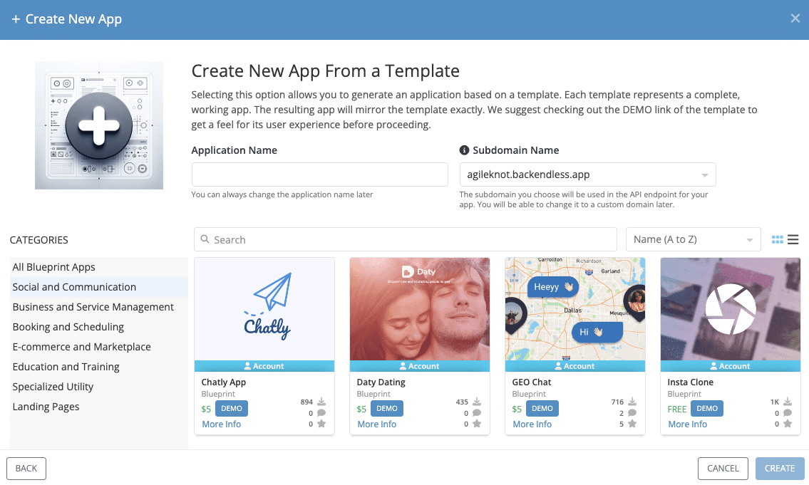App Creation Redefined: Discover the New, Streamlined Options in Backendless Console | Backendless