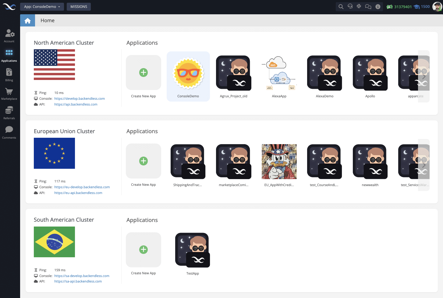 Introducing the New Home Screen in Backendless Console | Backendless