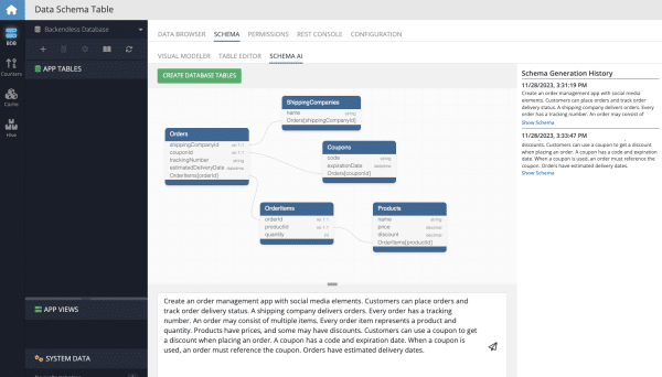 Introducing Schema Ai Revolutionizing Database Design With Ai Powered Simplicity Backendless